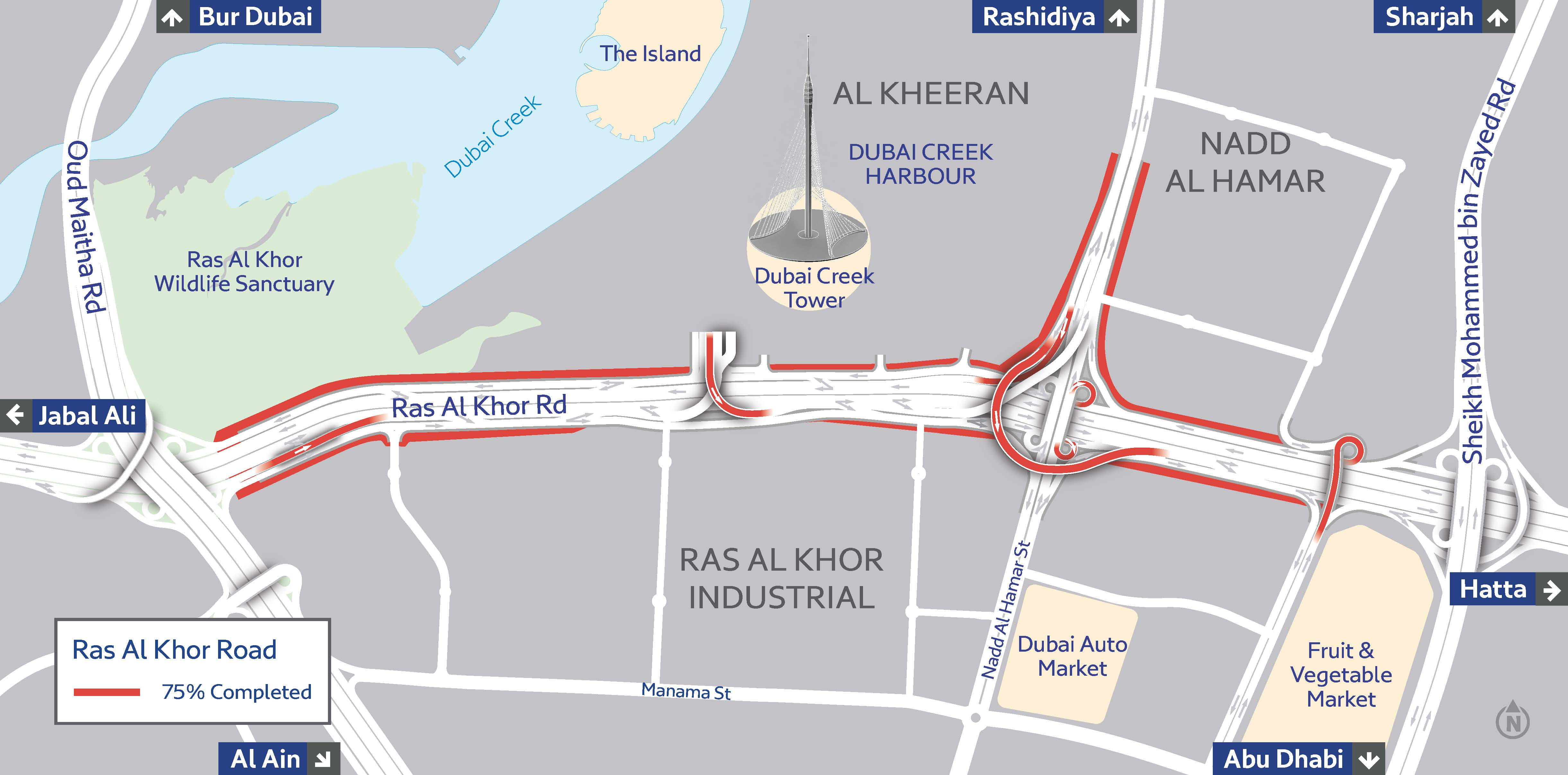 RTA completes 75% of Sheikh Rashid bin Saeed Corridor Project