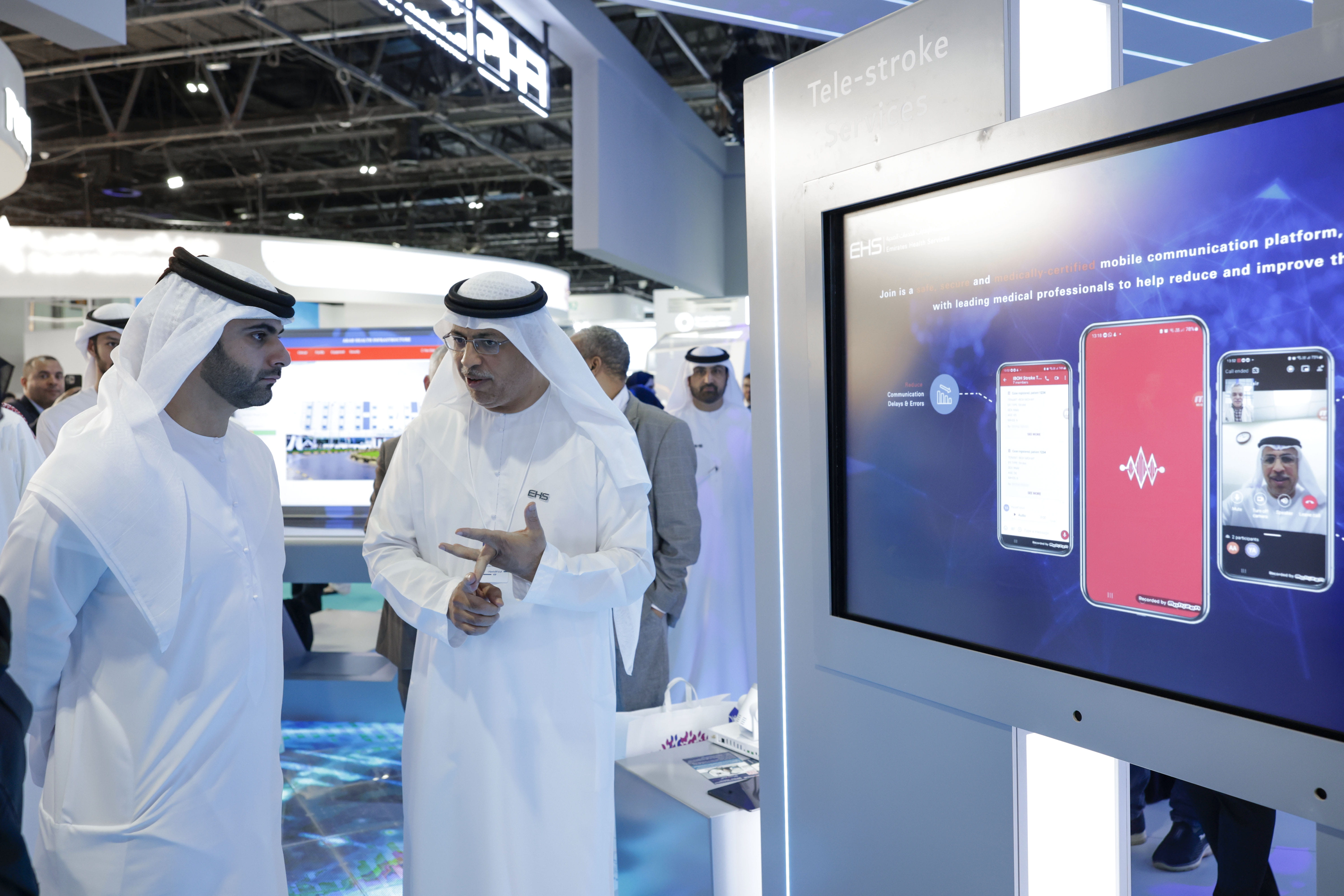 Mansoor bin Mohammed tours Arab Health Exhibition and Congress 2023