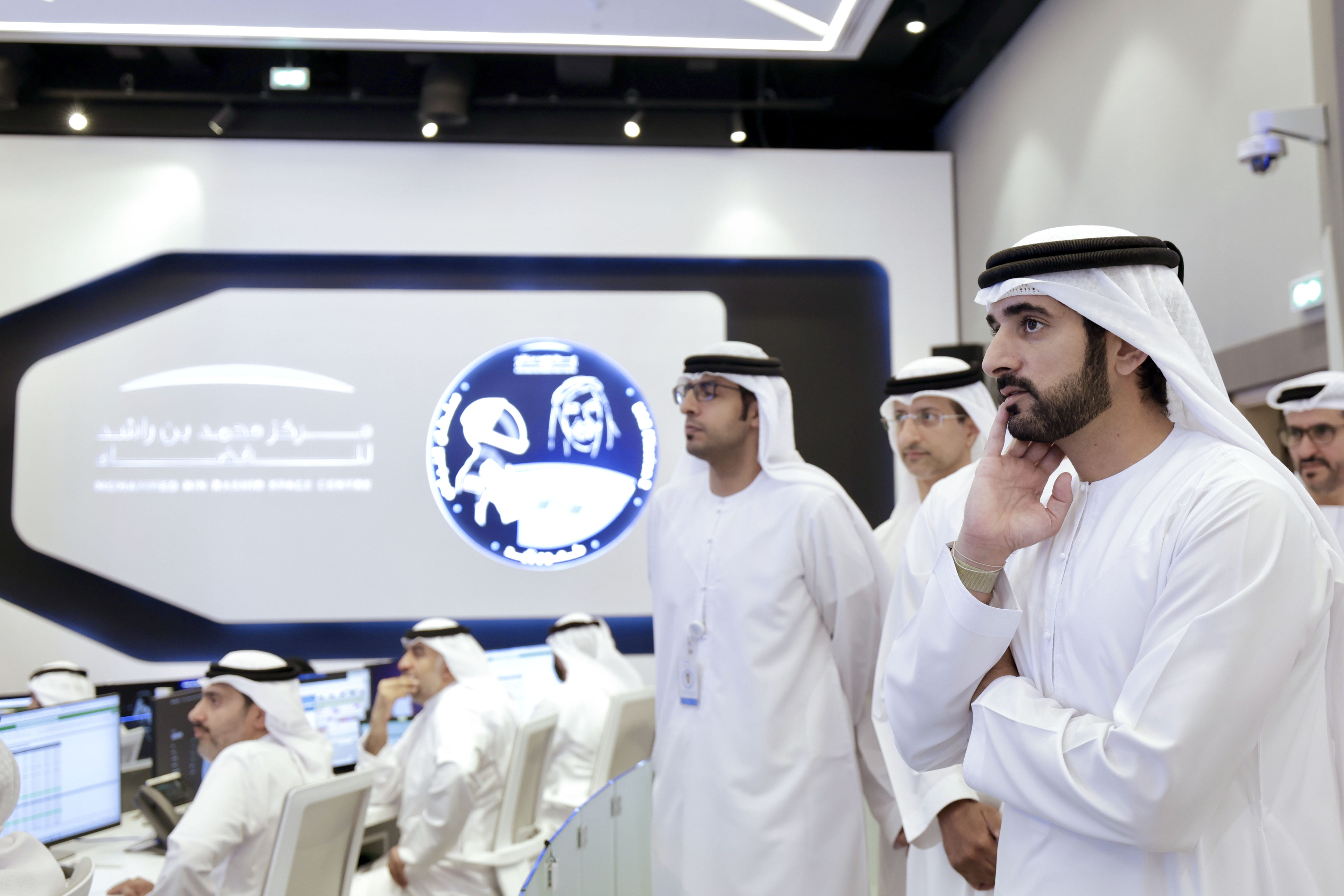 Hamdan bin Mohammed watches the historic launch of Zayed Ambition 2
