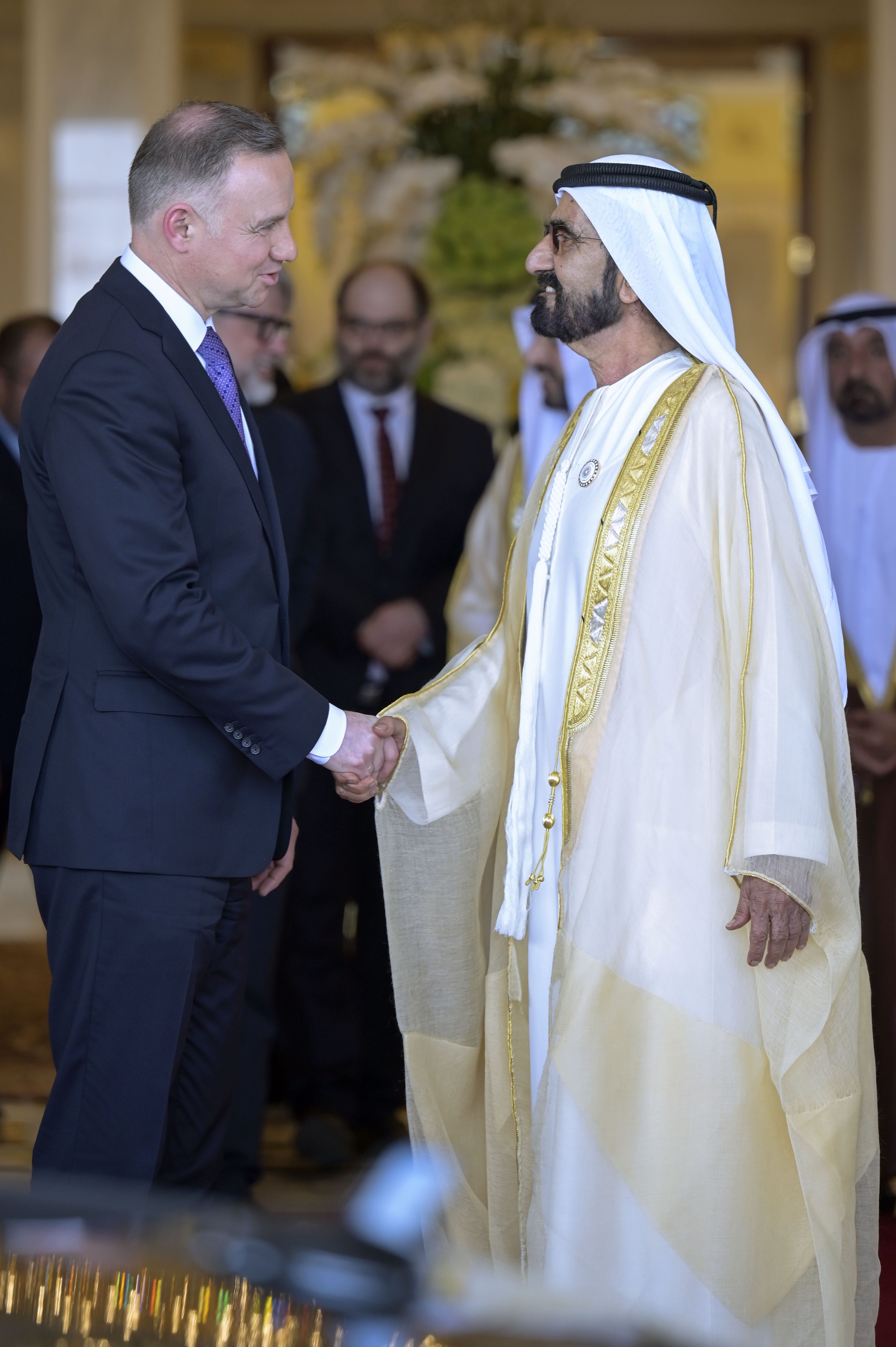 Mohammed bin Rashid meets with the President of Poland