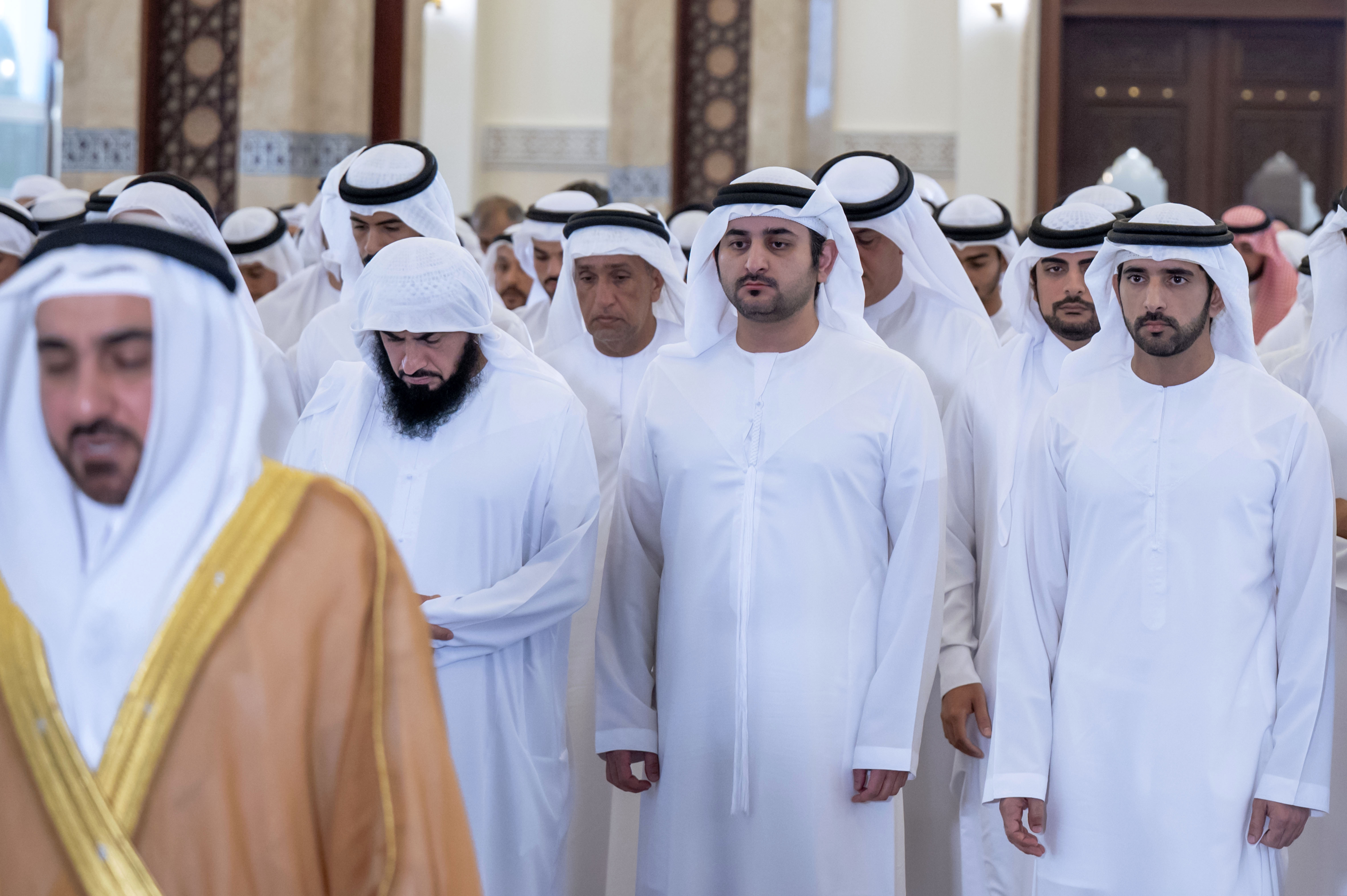 Hamdan bin Mohammed, Maktoum bin Mohammed perform Eid Al Fitr prayer