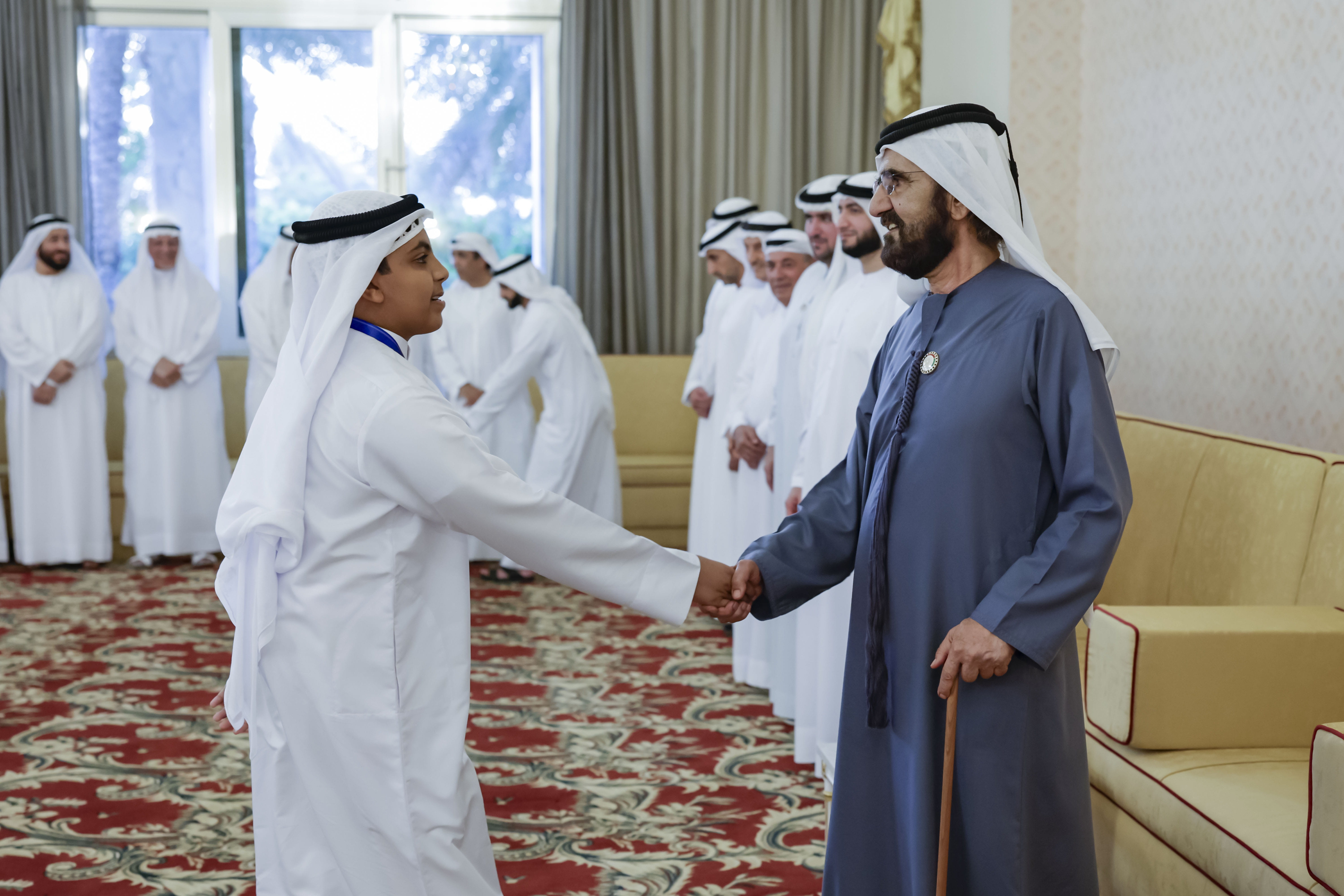 Mohammed bin Rashid meets with winners of Arab Reading Challenge UAE