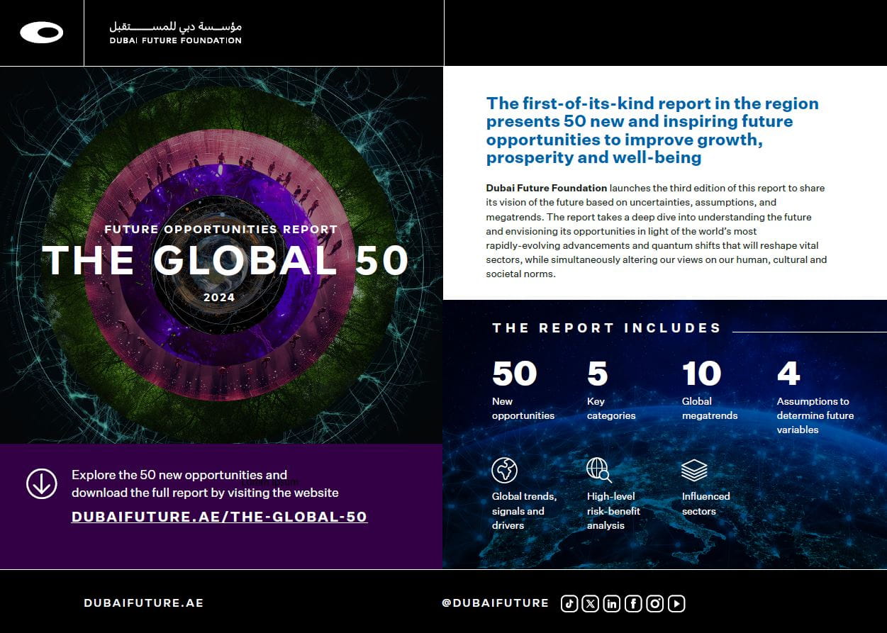 Dubai Future Foundation Releases 'Future Opportunities Report: The ...