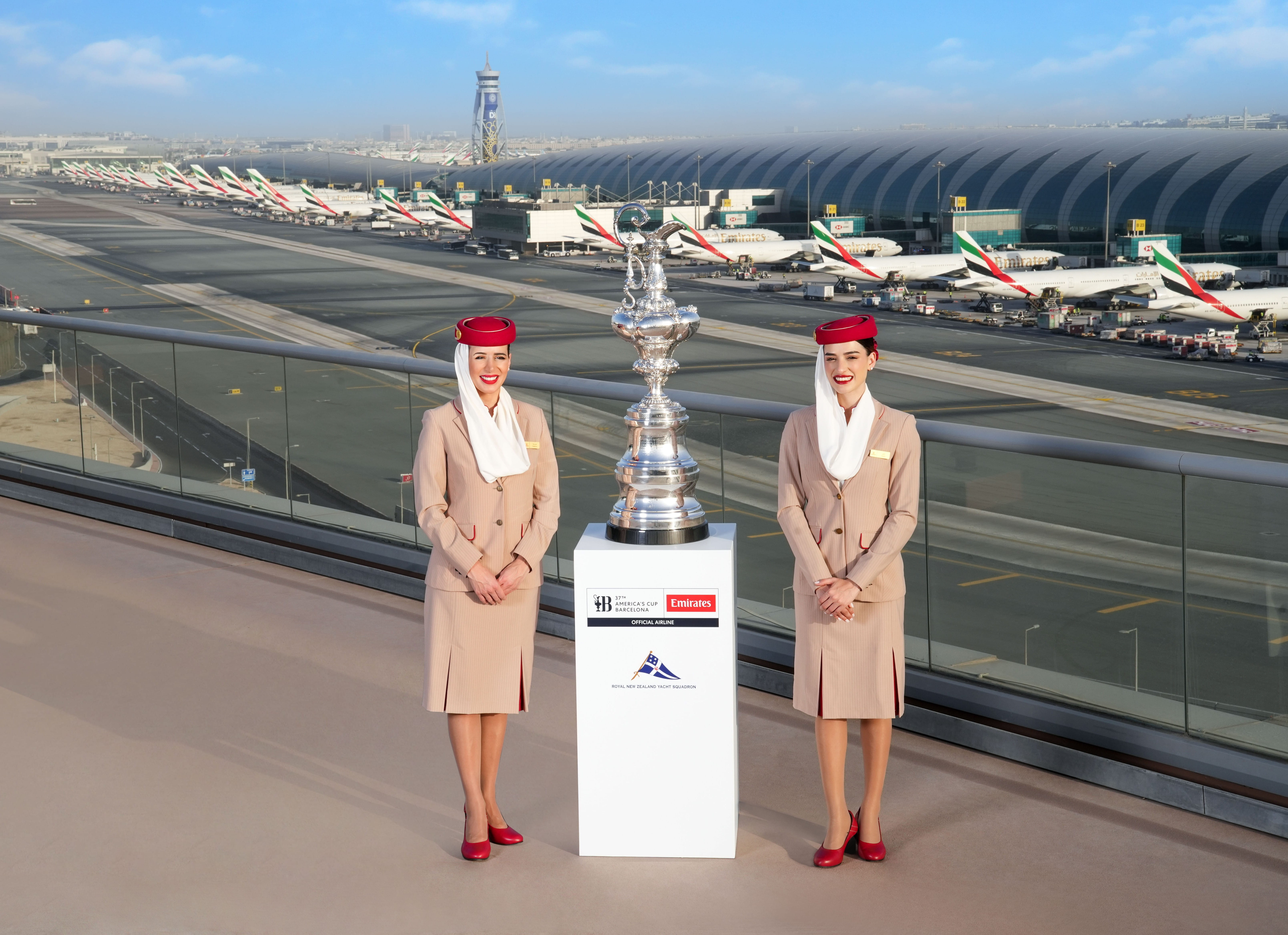 Emirates proudly transports the Americas Cup trophy from Auckland to ...