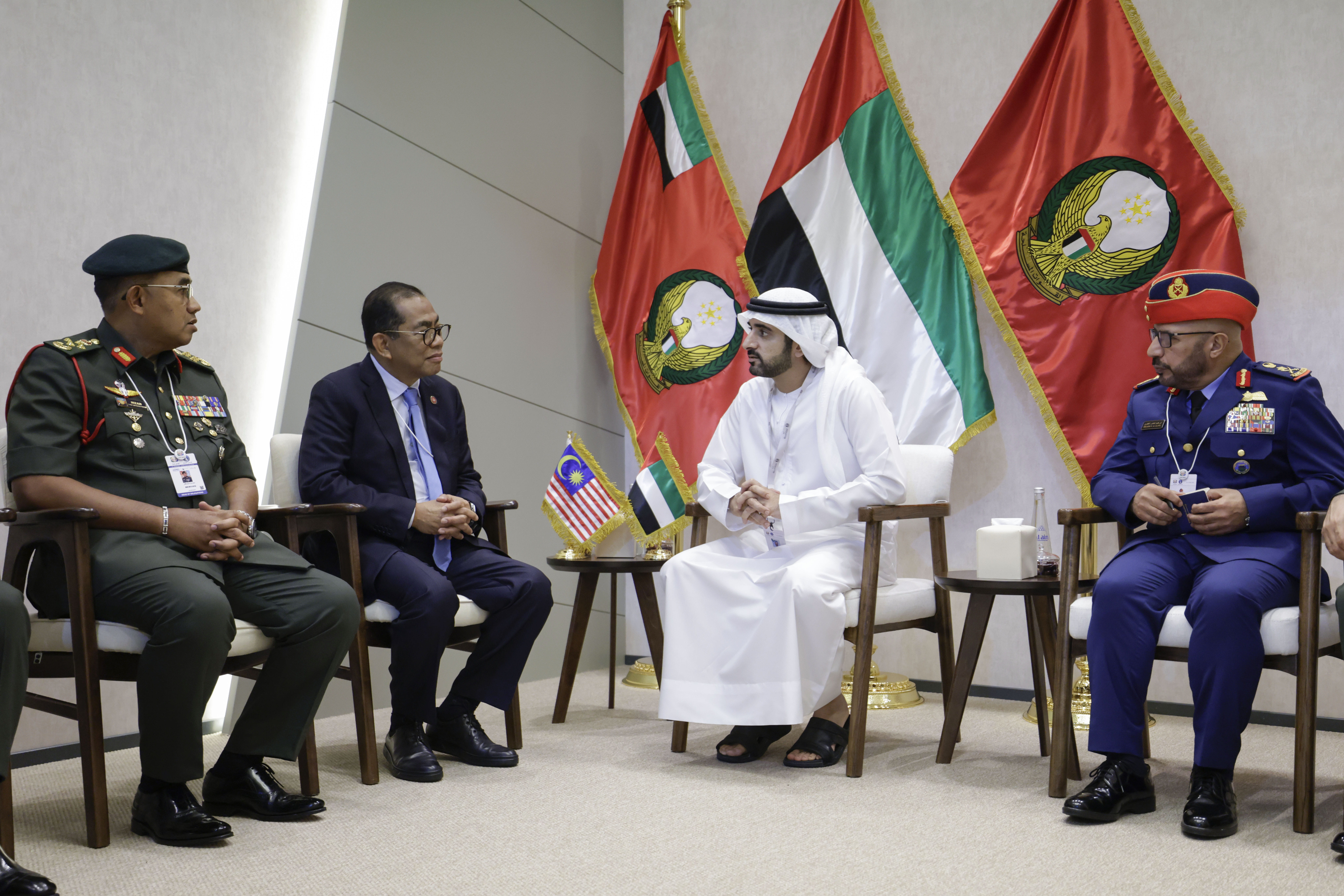 Hamdan bin Mohammed meets with Malaysia’s Defence Minister on the ...